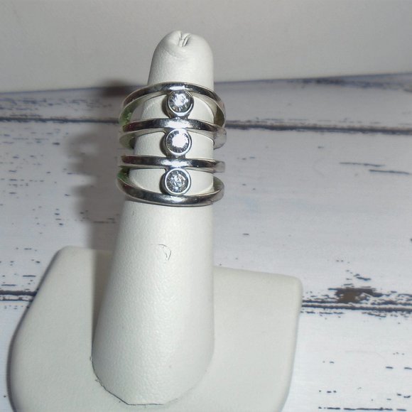 Jewelry | Three Stone Silver Ring | Poshmark